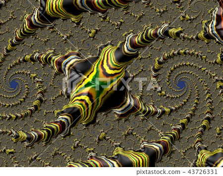 Fractal a never-ending pattern. Abstract Computer - Stock Illustration ...