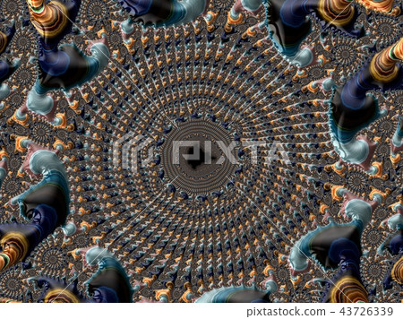 Fractal a never-ending pattern. Abstract Computer - Stock Illustration ...