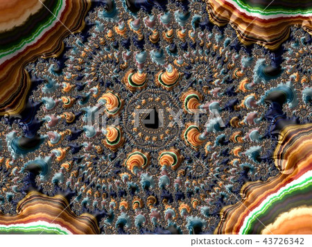 Fractal a never-ending pattern. Abstract Computer - Stock Illustration ...