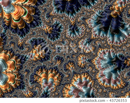 Fractal a never-ending pattern. Abstract Computer - Stock Illustration ...