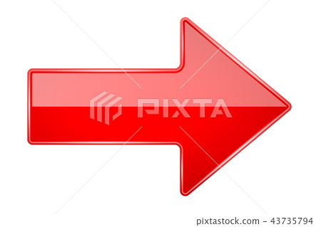 Red shiny 3d arrow - Stock Illustration [43735794] - PIXTA