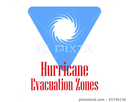 Hurricane Evacuation Zone. Warning road sign - Stock Illustration ...