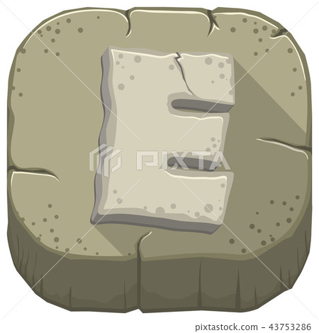 Letter E carved from stone - Stock Illustration [43753286] - PIXTA