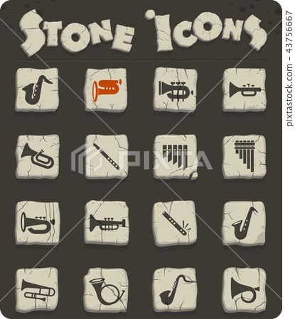 wind instruments icon set - Stock Illustration [43756667] - PIXTA