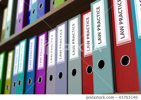 Office binders with LAW PRACTICE inscription.... - Stock Illustration ...