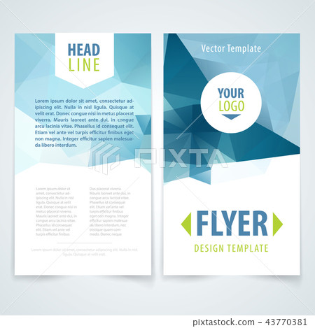 Flyer template with triangle pattern - Stock Illustration [43770381 ...