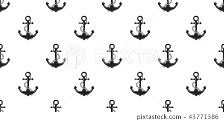 Anchor Seamless Pattern boat vector helm maritime - Stock Illustration ...