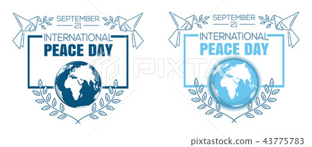 International Peace Day logo design set - Stock Illustration [43775783 ...
