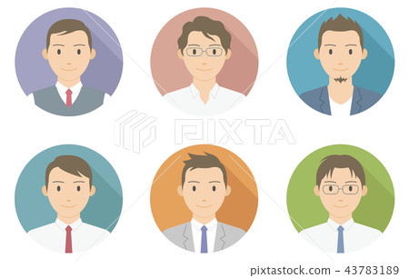 人Icon_辦公室休閒_男01-插圖素材 [43783189] - PIXTA圖庫
