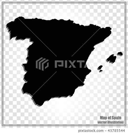 Spain map. Vector illustration. - Stock Illustration [43785544] - PIXTA