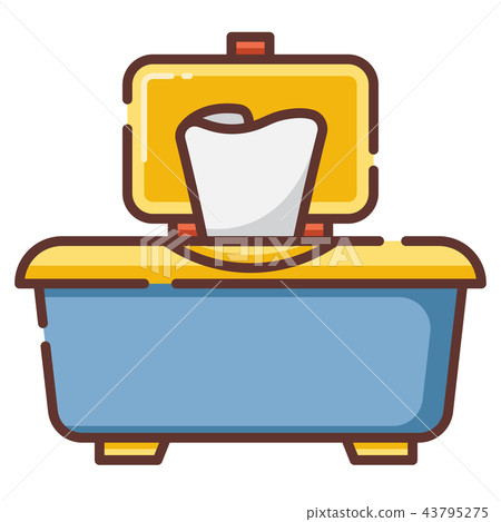 Baby wipes LineColor illustration - Stock Illustration [43795275] - PIXTA