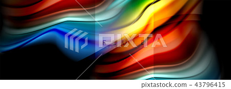 Rainbow fluid abstract shapes, liquid colors... - Stock Illustration ...