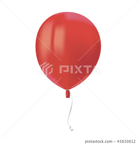 Realistic air flying red balloon with reflects - Stock Illustration ...