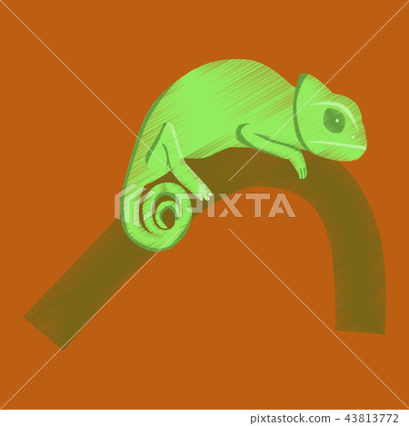 flat shading style icon chameleon - Stock Illustration [43813772] - PIXTA