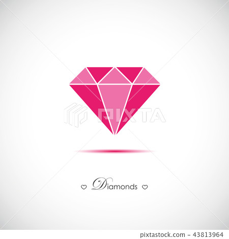 pink shiny diamond brilliant symbol - Stock Illustration [43813964] - PIXTA