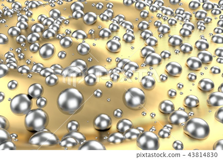 Silver or white gold platinum spheres over... - Stock Illustration ...