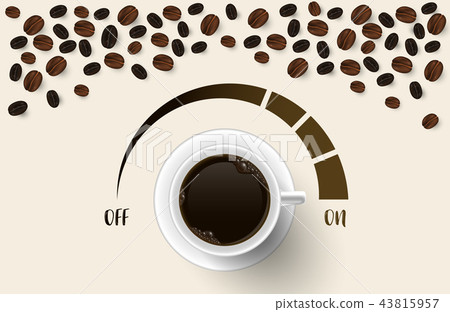 Vector background with coffee beans. 3d - Stock Illustration [43815957 ...