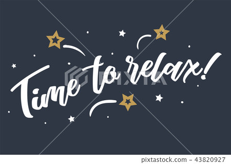 Time to relax card, banner.Beautiful greeting... - Stock Illustration ...