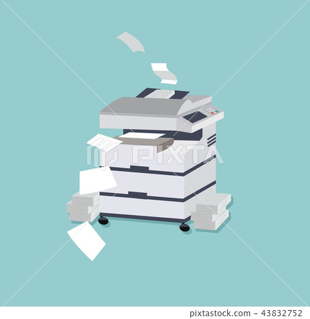 Office multifunction machine vector - Stock Illustration [43832752] - PIXTA