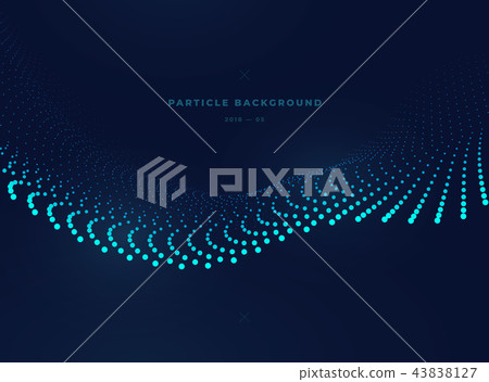 Particle wave, vector dotted illustration - Stock Illustration ...