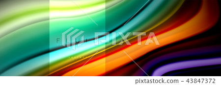 Rainbow fluid abstract shapes, liquid colors... - Stock Illustration ...