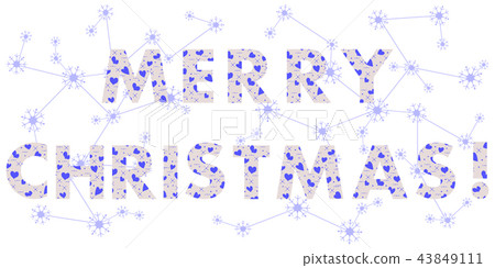 Christmas card with the inscription - Stock Illustration [43849111] - PIXTA