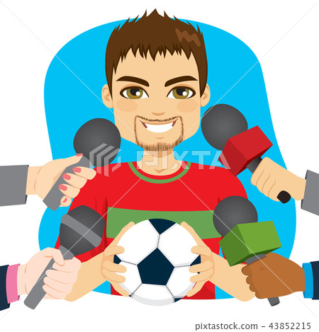 Soccer Player Interview - Stock Illustration [43852215] - PIXTA