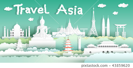 Landmark of asia world for tourism asean. - Stock Illustration ...