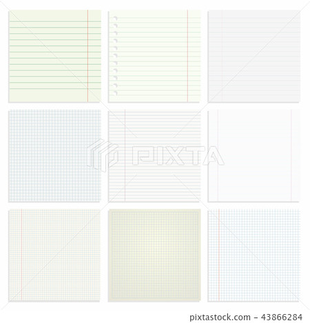 Square, lined paper blank sheets set - Stock Illustration [43866284 ...