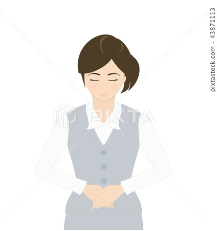 Receptionist woman (bow and apology) - Stock Illustration [43871113 ...