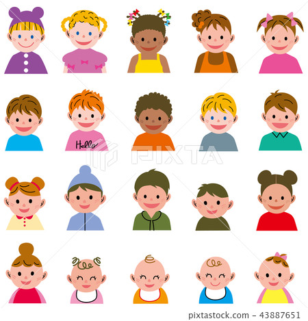 Child face icon - Stock Illustration [43887651] - PIXTA