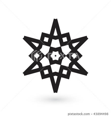 Simple Snowflake Icon Isolated on White Background - Stock Illustration ...