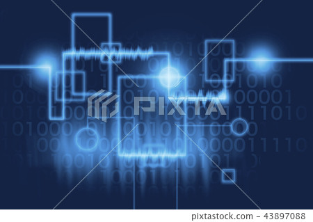 Binary system and network image CG - Stock Illustration [43897088] - PIXTA