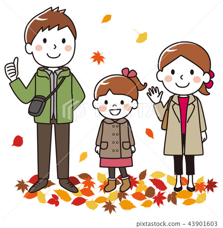 Autumn family family - Stock Illustration [43901603] - PIXTA