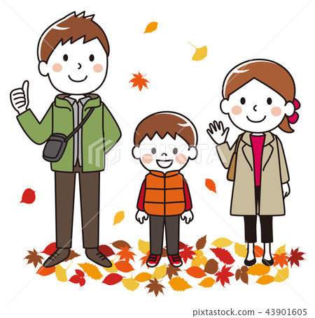 Autumn family family - Stock Illustration [43901605] - PIXTA