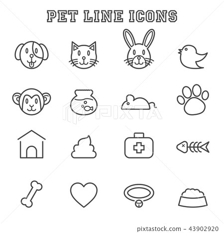 pet line icons - Stock Illustration [43902920] - PIXTA