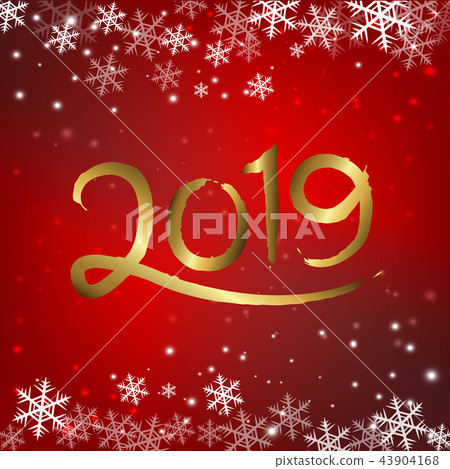 Happy new year 2019 hand written lettering - Stock Illustration ...