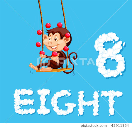 A monkey juggling eight ball - Stock Illustration [43911564] - PIXTA