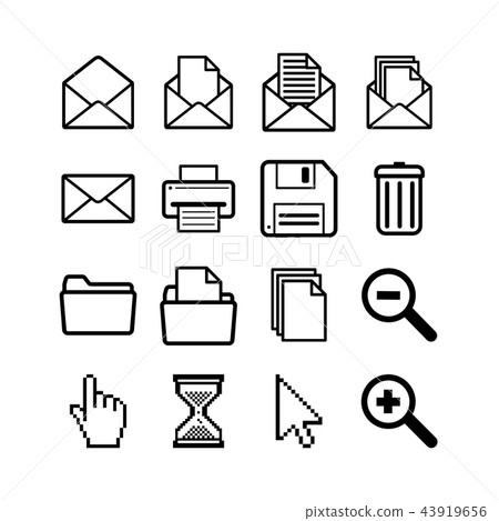 Set of general user interface pictograms - Stock Illustration [43919656 ...