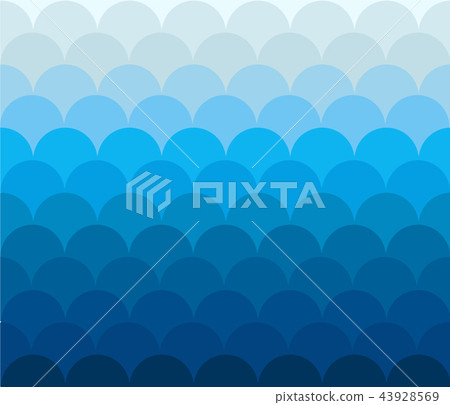 Circle blue wave - Stock Illustration [43928569] - PIXTA