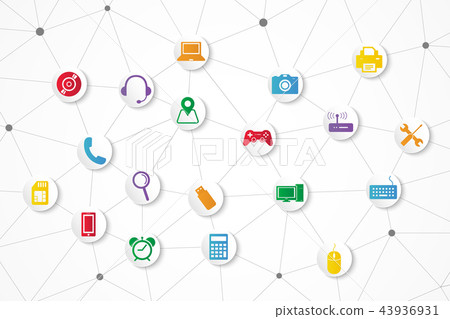 Technology icon , abstract polygonal shape - Stock Illustration ...