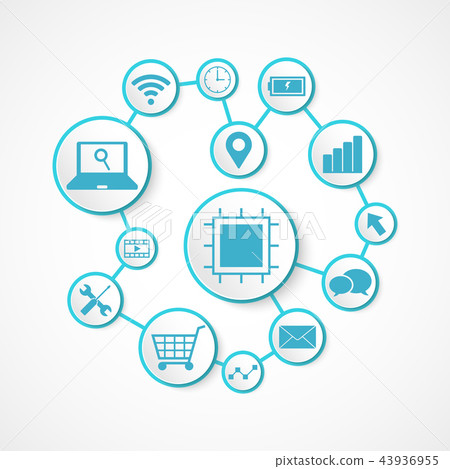 Technology icon , connection concept - Stock Illustration [43936955 ...