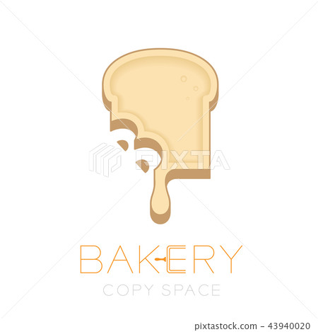 Bread bite letter B Wood tray shape logo icon - Stock Illustration ...