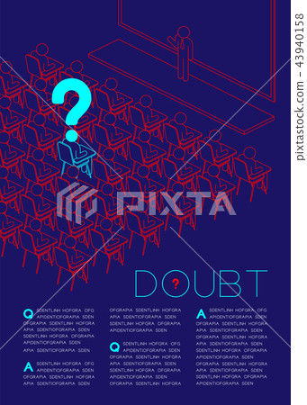 Question mark with doubt man icon pictogram - Stock Illustration ...