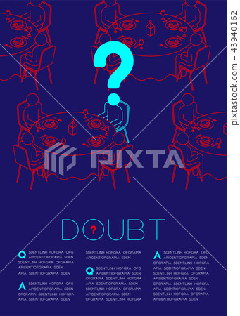 Question mark with doubt man icon pictogram - Stock Illustration ...