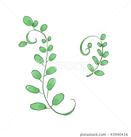 Leaf Leaf Fresh green Wakaba Nature White... - Stock Illustration ...