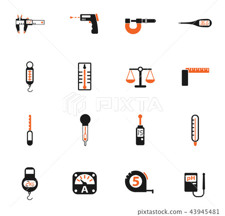 measuring tools icon set - Stock Illustration [43945481] - PIXTA