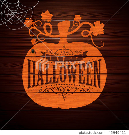 Happy Halloween vector illustration with...-插圖素材 [43949411] - PIXTA圖庫