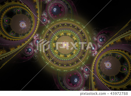 Abstract steampunk design, mechanical design - Stock Illustration ...