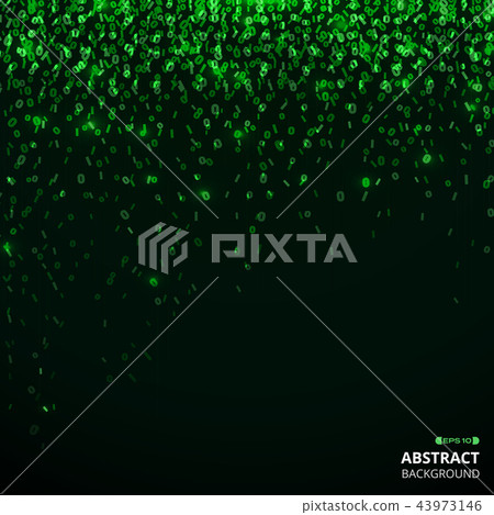 Abstract of green the matrix number pattern.-插圖素材 [43973146] - PIXTA圖庫